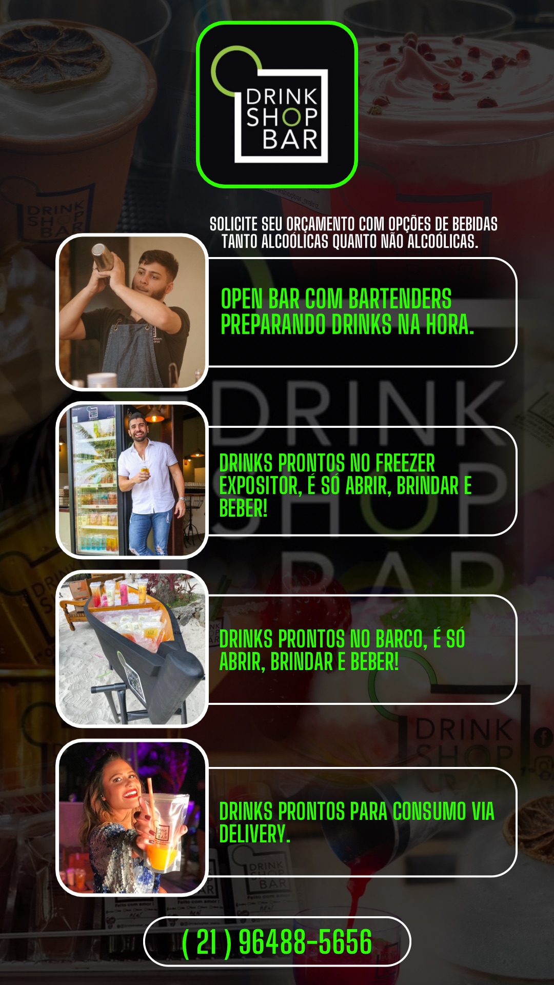 Open Bar Drink Shop Bar - Regallo Eventos